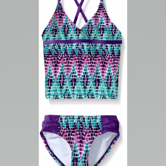 Kanu Surf | Swim | Kanu Surf Purple Ikat Print Tankini Girls Swimwear ...